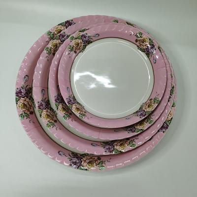 China Melamine Dinnerware White And Printed Color Melamine Dinnerware Plates for sale
