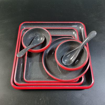 China Bpa Free Old-fashioned Melamine Serving Tray Withstand Temperature -20 Degree To 120 Degree for sale