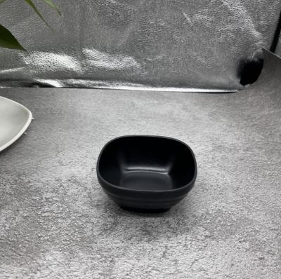 China Black Matte Square Small Melamine Bowls For Food Grade Requirements for sale