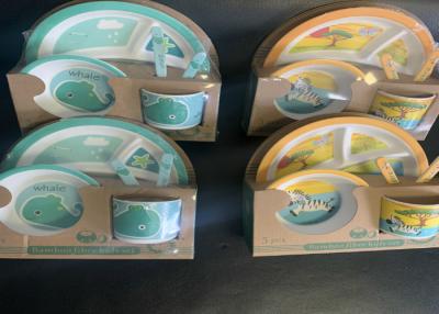 China Melamine Bamboo Fiber Dinnerware Kids Tableware Set for sale