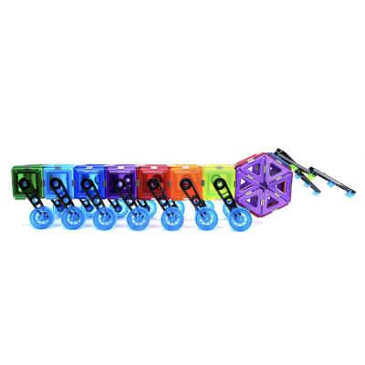 China 3Y+ Multicolour Magnetic Blocks Accessories Caterpillar Magnetic Play Blocks for sale