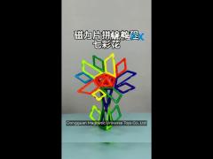colorful flowers magnetic geometric tiles magnetic building blocks for 3 year olds