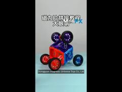 big eyes magnetic blocks with wheels , remote control magnetic tiles accessories