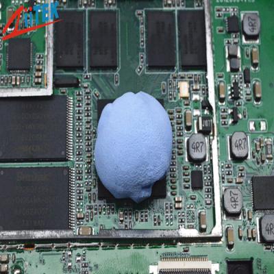 China Blue Thermally Conductive Putty Heat Transfer thermal Silicone gel  2.5g/CC For Telecom Industry for sale