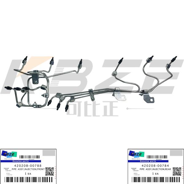 Quality KBZE 420208-00784 420208-00788 DOOSAN DX12TIS ENGINE FUEL LINES FOR DX360-7 for sale