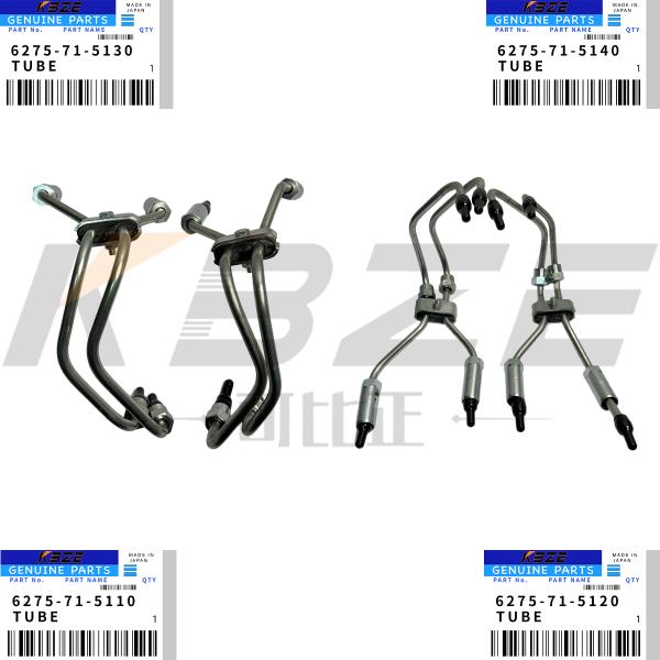 Quality ​5272181 ​5272182 KBZE OEM PC70-8 PC138USLC-10 EXCAVATOR FUEL LINES 6275715110 6275715120 6275715130 6275715140 REPLACE FOR KOMATSU SAA4D95LE-6A/B for sale