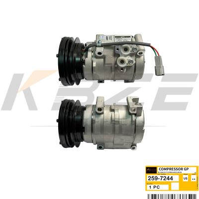 China KBZE OEM 259-7244 2597244 CAT AC COMPRESSOR REPLACE E311 E312 E320 E323 EXCAVATOR for sale