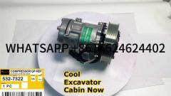 KBZE 532-7322 5327322 AC COMPRESSOR FITS CAT E336E E340 E349E E374F E390 EXCAVATOR