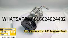KBZE OEM 259-7244 2597244 CAT AC COMPRESSOR REPLACE E311 E312 E320 E323 EXCAVATOR