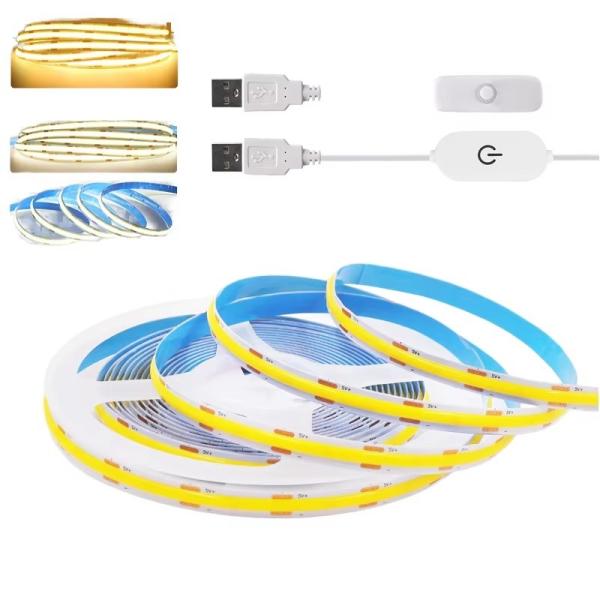 Quality LED COB Led Strip 24V IP20  IP67 IP68 Waterproof 320leds 8mm PCB Width for sale