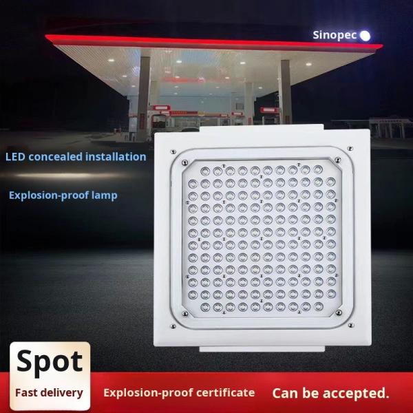 Quality LED Explosion-Proof IP65 Gas Station Ceiling Light 100W Emergency Lighting with for sale