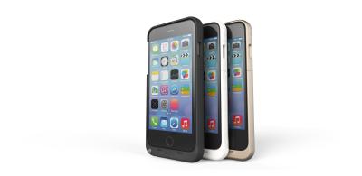 Cina Caso solare del caricatore di Iphone del supporto incorporato di scossa nero/bianco/oro per Iphone 6 in vendita