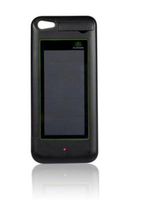 Cina Cassa autoalimentata solare portatile nera Iphone 5S del caricatore del telefono con il sostegno in vendita