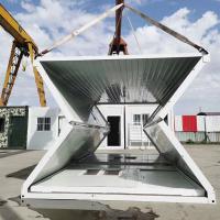 China Standard Mobile 40ft Prefab Container Homes Flat Pack Fast Install Folding Container for sale