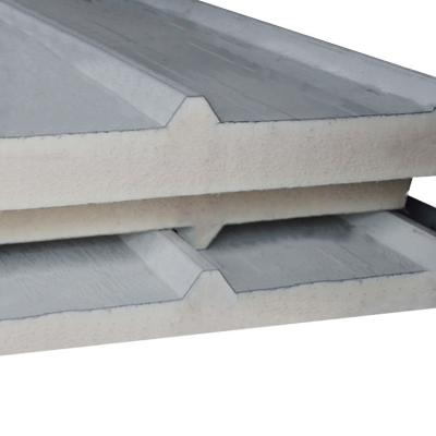 China 100mm Thickness PU Roof Panel Polyurethane Insulated Sandwich Roof Panel for sale