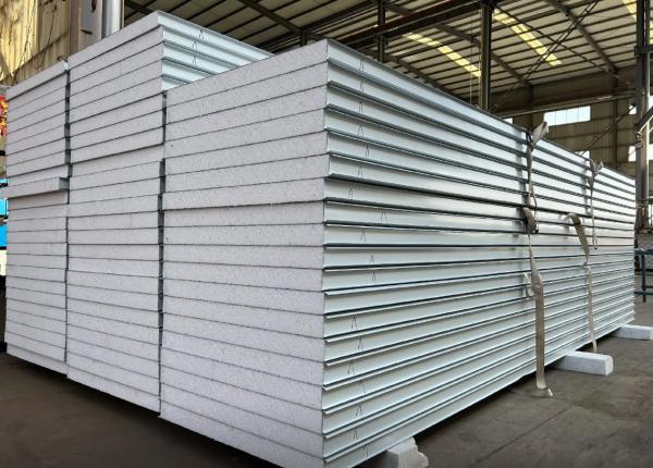Quality 1150mm Width EPS Insulation Sandwich Panels With 0.3-0.6mm Steel Sheet Thickness for sale