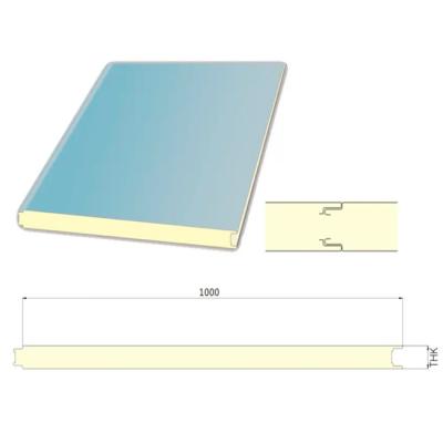 China Anti-corrosie RAL Kleur PU Sandwich Board met polyurethaan schuim kernmateriaal Te koop