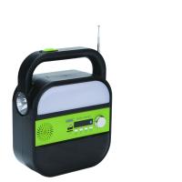 China 6v 4500mah Solar System Lighting With Three Bulbs And USB Function  Radio Antenna for sale