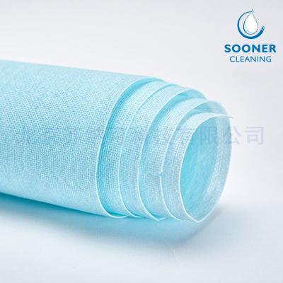 China Tela não tecida de limpeza de Spunlace da fricção alta de turquesa da indústria à venda