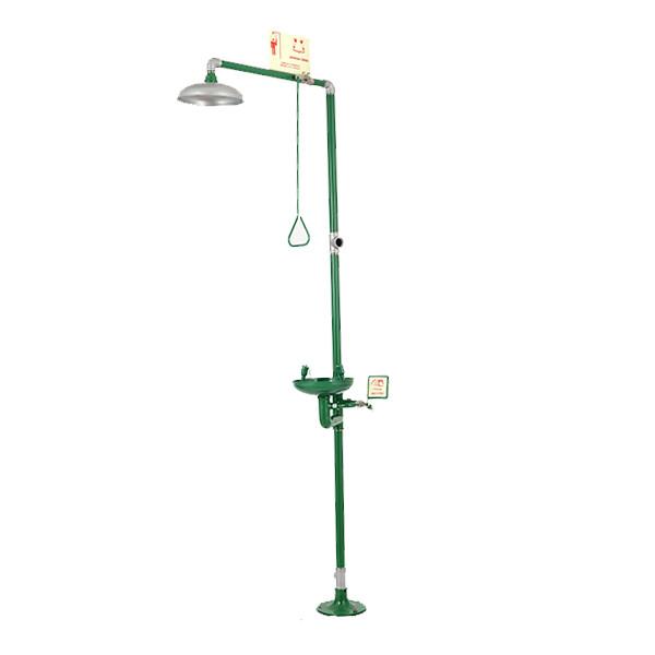 Quality ABS Material Emergency Shower Eyewash Station Standard Version Green Color for sale