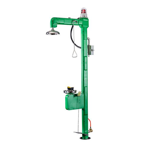 Quality Stainless Steel Tempered Water Eyewash Green With Dual Spray Heads for sale