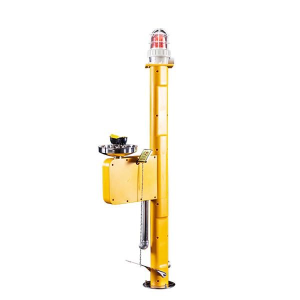 Quality Pedestal Tempered Eyewash Station ABS Plastic Material Thermal Insulation for sale