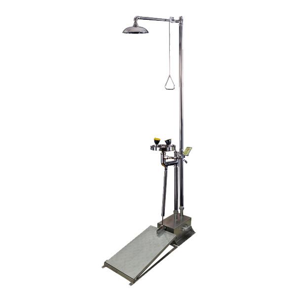Quality Anti Freeze Large Foot Pedal Eyewash Station Emergency Safety Shower And Eyewash for sale