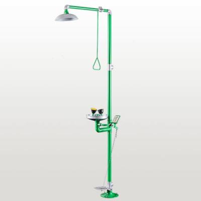 China 304 Stainless Steel Emergency Shower and Eyewash with ABS Plastic Cover and 120-180L/min Flow Rate for sale