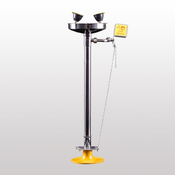 Quality 304 Stainless Steel Vertical Eyewash Station with ANSI Z-358.1-2014 Certification and Floor Mounted Installation for sale