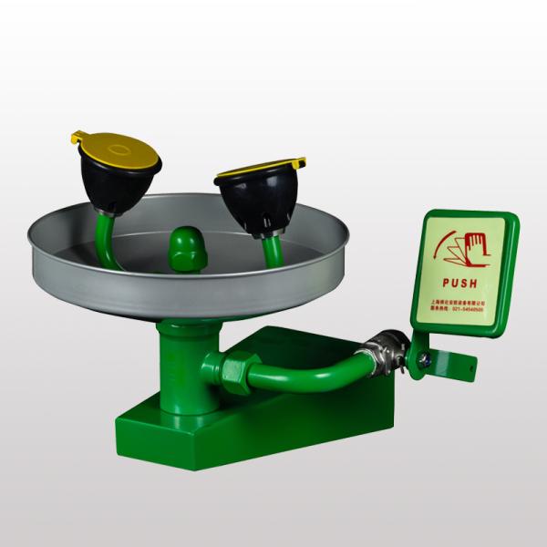 Quality Stainless Steel ANSI Z358.1-2014 Certified Wall Mounted Emergency Eyewash with Dual Spray Heads for sale