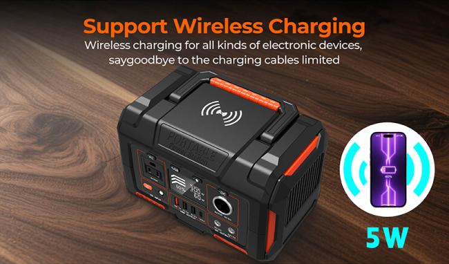 Portable solar generator in use