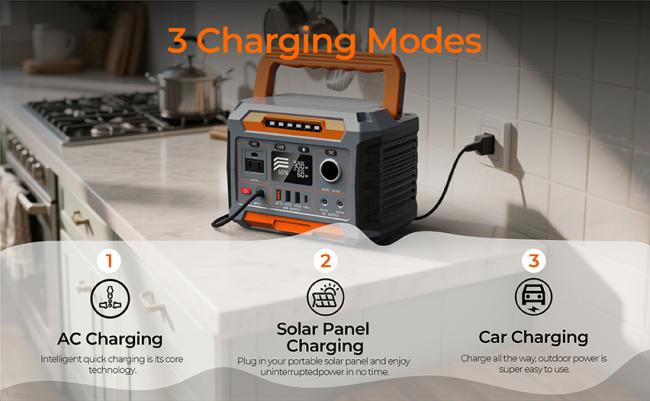 Power station with accessories