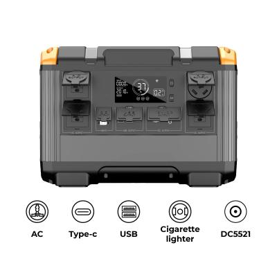 China Estação de energia solar portátil LiFePo4 2400W com iluminação LED / controlador MPPT for sale