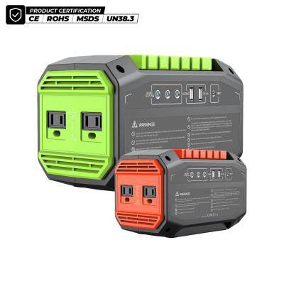 China 3.7V 200W Estação de energia portátil ao ar livre com bateria de lítio / inverter solar armazenamento de energia for sale