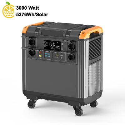 China Wheeled Portable Power Station with MPPT Controller and LED Display for Outdoor Solar Charging for sale