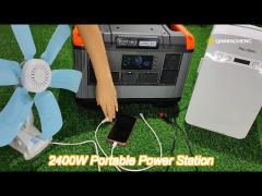 Estação de energia portátil de onda senoidal pura 2000W 2400W para emergência exterior interna