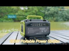 Estação de energia portátil inteligente de 200 W. Energia elétrica de onda senoidal pura Gerador solar MPPT
