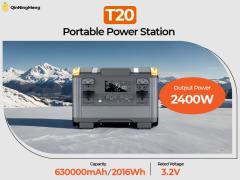 Centrale solare portatile di grande capacità da 2400 W Golden Supplier MPPT Controller con spine UE/USA/UK per uso domestico ed esterno