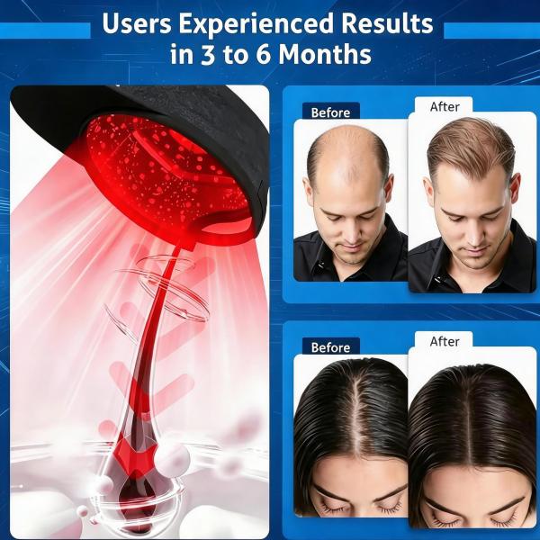 Quality HSY-TH0175 Red & Near Infrared Light Therapy Hat Cap for Improving Scalp for sale