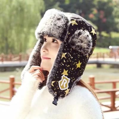 China 2017 new product fashion winter trapper faux fur leather Foldable 100% Polyester 35*24cm 450g Bomber Avaitor Hat for sale