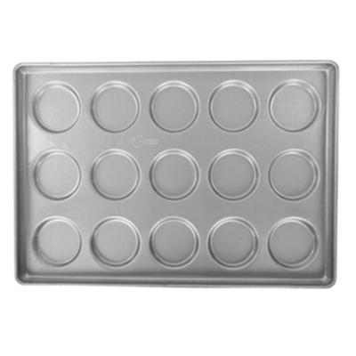 China RK Bakeware China 3 het Duim Verglaasde Aluminumized-Broodje Pan Baking Tray van de Staalhamburger Te koop