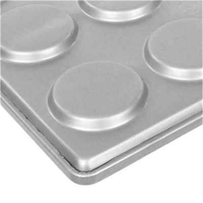 China RK Bakeware China 3 het Duim Verglaasde Aluminumized-Broodje Pan Baking Tray van de Staalhamburger Te koop