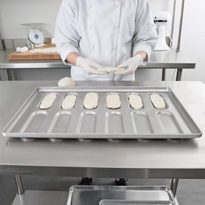 中国 RK Bakeware China Foodservice NSF 0215 ガラスのアルミニ化鋼 丸い端 ハーギーパン パン ハンバーガーパン ベーキングトレイ 販売のため