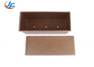 Cina RK Bakeware China Foodservice NSF Custom Grandi pentole di pane in alluminio / pentole di pane Pullman a corrugato quadrato in vendita