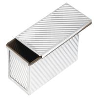 China Deep Drawn Fluted Nonstick Pullman Bread Loaf Pan 9x4x4 Inch Customizable for sale