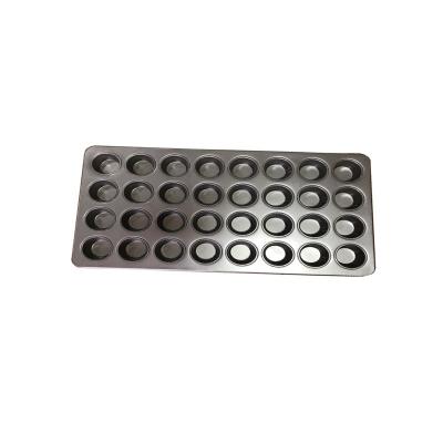 China RK Bakeware China Foodservice NSF bandeja de bolo de forno de 3 polegadas de silicone glaze Mini Muffin Pan à venda