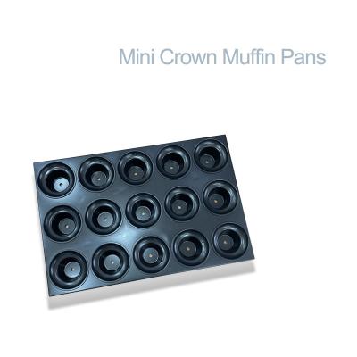 China RK Bakeware China Foodservice NSF Esmalte Antiaderente Comercial Personalizado Mini Bandeja de Muffin Crown à venda
