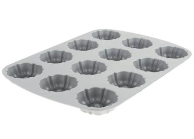 China RK Bakeware China Foodservice NSF 12 Compartimento Bundtlette Alumínio Muffin Cake Pan Grau Comercial à venda