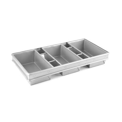 Cina RK Bakeware Cina 3 cinghie Non-stick Pullman Pane Pan Sandwich Box Scatola di pane tostato Vetrata Per Panetterie all'Ingrosso in vendita