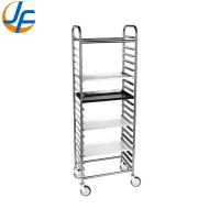 China Removable Stainless Steel Bakery Trolley 4 Wheel Customizable ISO9001 for sale
